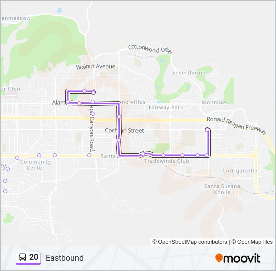 20 Route: Schedules, Stops & Maps - Eastbound (Updated)