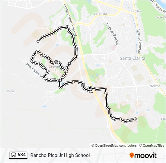 634 Route: Schedules, Stops & Maps - Rancho Pico Jr High School (Updated)