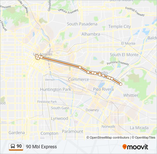 90 Route: Schedules, Stops & Maps - 90 Mbl Express (Updated)