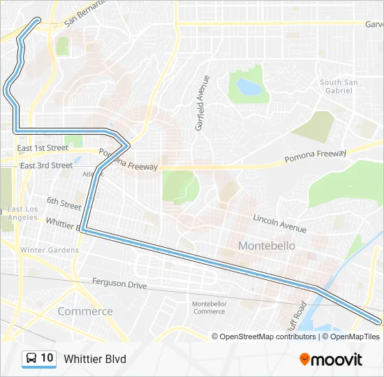 10 Route: Schedules, Stops & Maps - 10 Whittier Blvd (Updated)