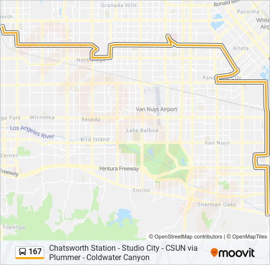 167 Route: Schedules, Stops & Maps - Chatsworth Station (Updated)