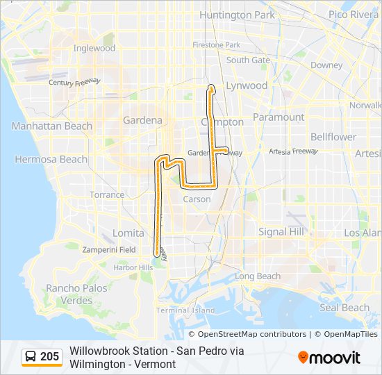 205 Route: Schedules, Stops & Maps - PCH - Vermont (Updated)