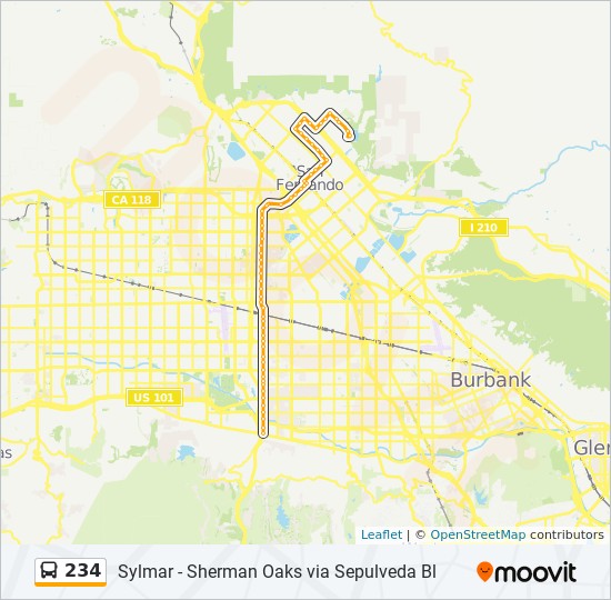 234 Route: Schedules, Stops & Maps - Sylmar - Mission Coll