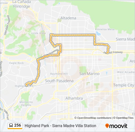 256 Route: Schedules, Stops & Maps - Sierra Madre Villa Station (Updated)