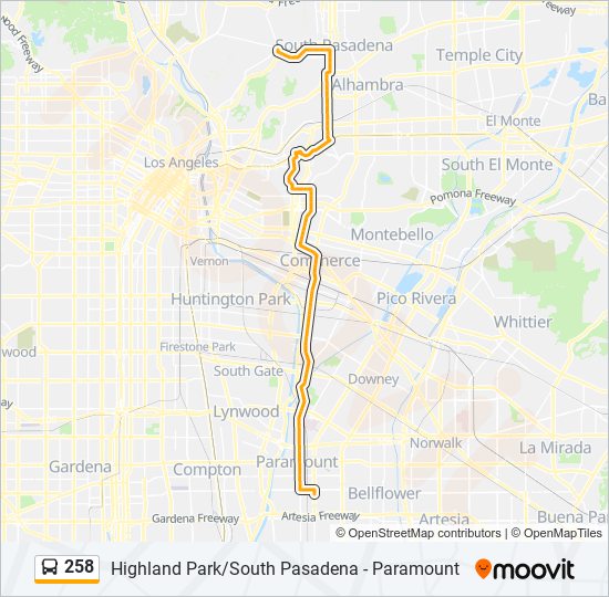 258 Route: Schedules, Stops & Maps - Paramount (Updated)
