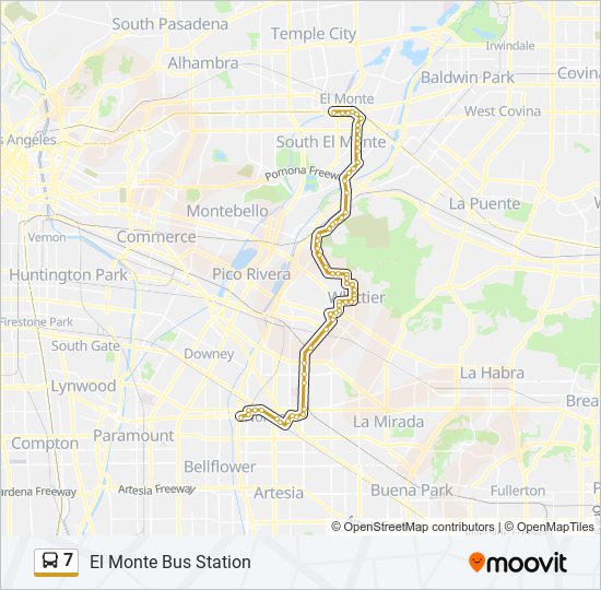 7 Route: Schedules, Stops & Maps - El Monte Bus Station (Updated)