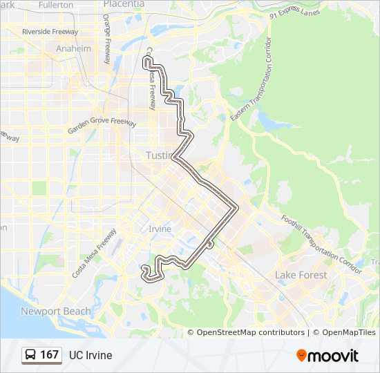 167 Route: Schedules, Stops & Maps - UC Irvine (Updated)