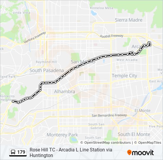 179 Route: Schedules, Stops & Maps - Arcadia L - Line (Gold) Station ...
