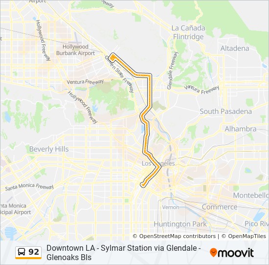 92 Route: Schedules, Stops & Maps - Dwtn LA - Main - Olympic