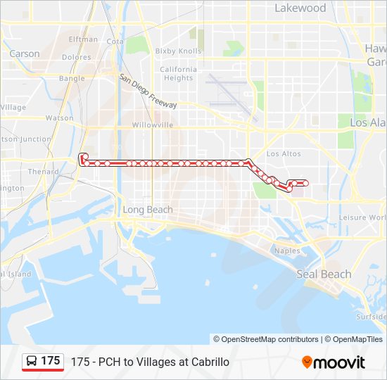 175 Route: Schedules, Stops & Maps - 175 - PCH to Villages at Cabrillo ...