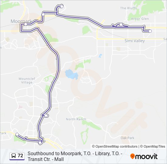 72 Route: Schedules, Stops & Maps - Southbound to Moorpark, T.O ...