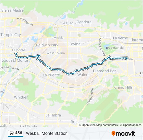486 Route: Schedules, Stops & Maps - West: El Monte Station (Updated)