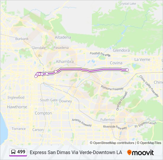 499 Route: Schedules, Stops & Maps - West: Downtown Los Angeles (Updated)
