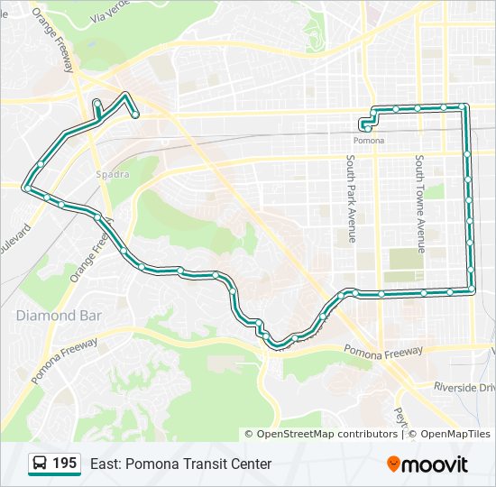 195 Route: Schedules, Stops & Maps - East: Pomona Transit Center (Updated)