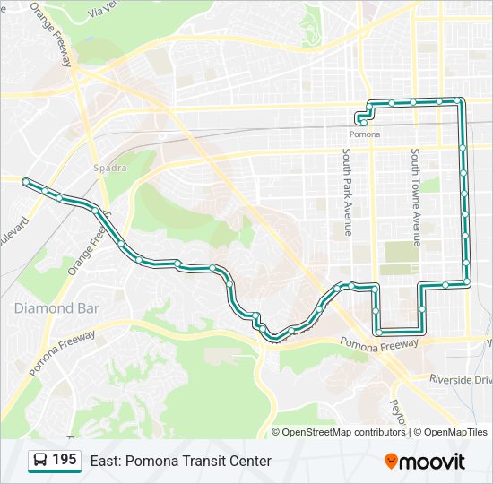 195 Route: Schedules, Stops & Maps - East: Pomona Transit Center (Updated)