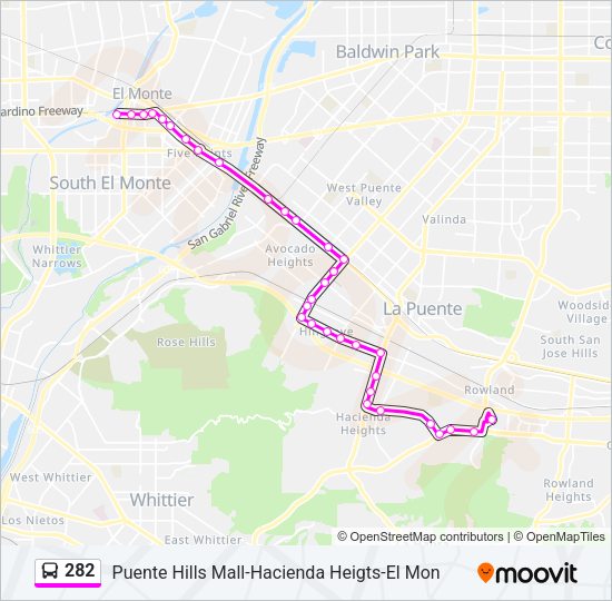 282 Route: Schedules, Stops & Maps - West: El Monte Station (Updated)