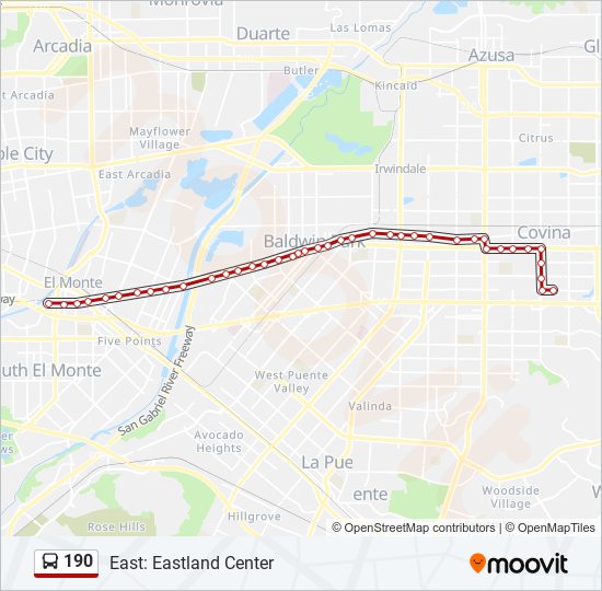190 Route: Schedules, Stops & Maps - East: Eastland Center (Updated)