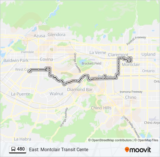 480 Route: Schedules, Stops & Maps - East: Montclair Transit Cente ...