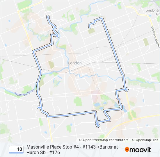 10 Route: Schedules, Stops & Maps - Masonville Place Stop #4 - #1143‎→ ...