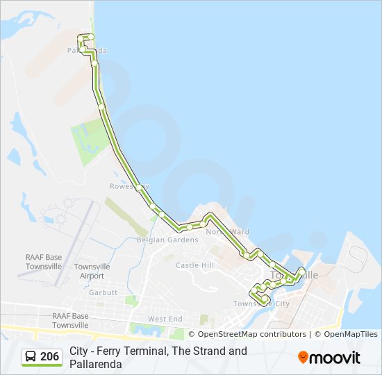 206 Route: Schedules, Stops & Maps - Cape Pallarenda (Updated)