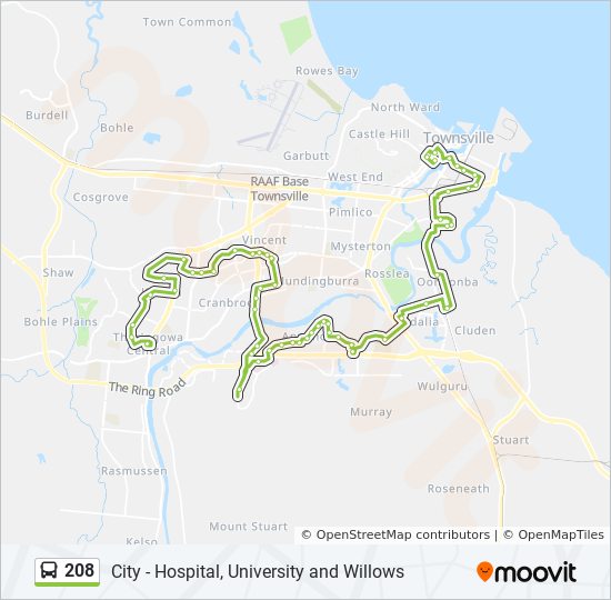 208 Route: Schedules, Stops & Maps - Townsville City (Updated)