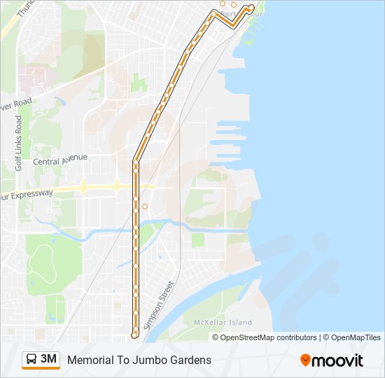 3m Route: Schedules, Stops & Maps - Memorial To County Park (Updated)