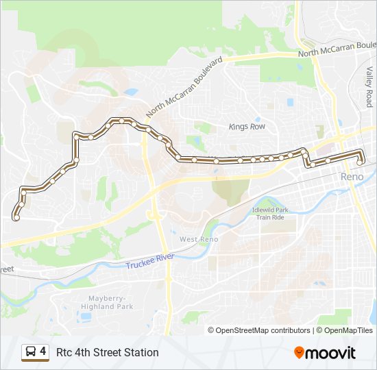 4 Route: Schedules, Stops & Maps - Rtc 4th Street Station (Updated)