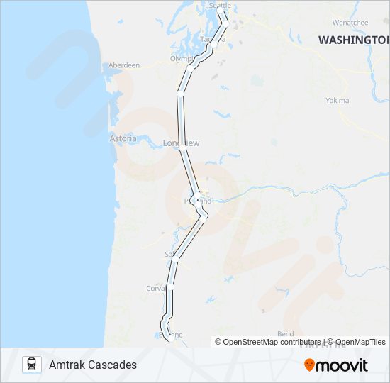 amtrak cascades Route: Schedules, Stops & Maps - Eugene‎→Seattle (Updated)