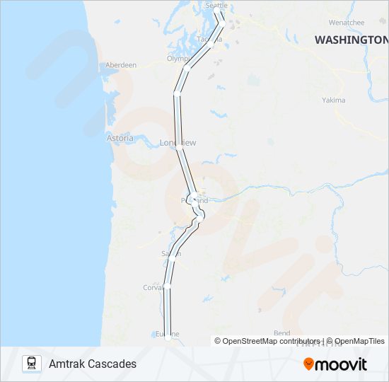 Ruta amtrak cascades: horarios, paradas y mapas - Seattle‎→Eugene ...
