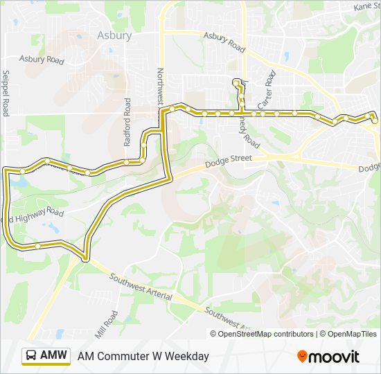 Ruta AMW: horarios, paradas y mapas - Simmons (Actualizado)