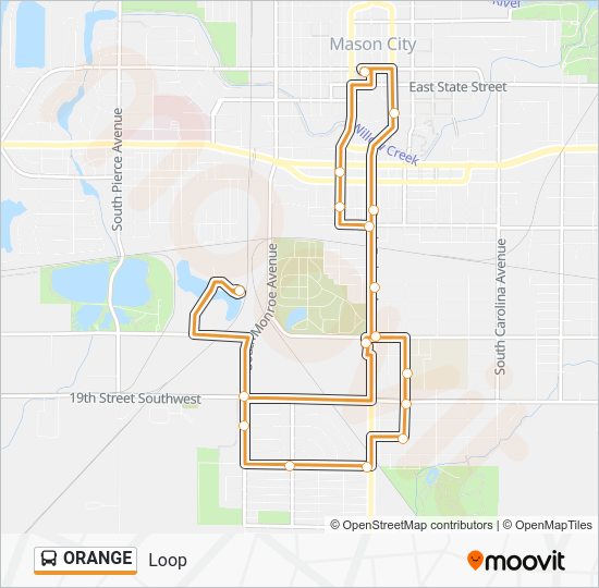 Ruta ORANGE: horarios, paradas y mapas - Loop (Actualizado)