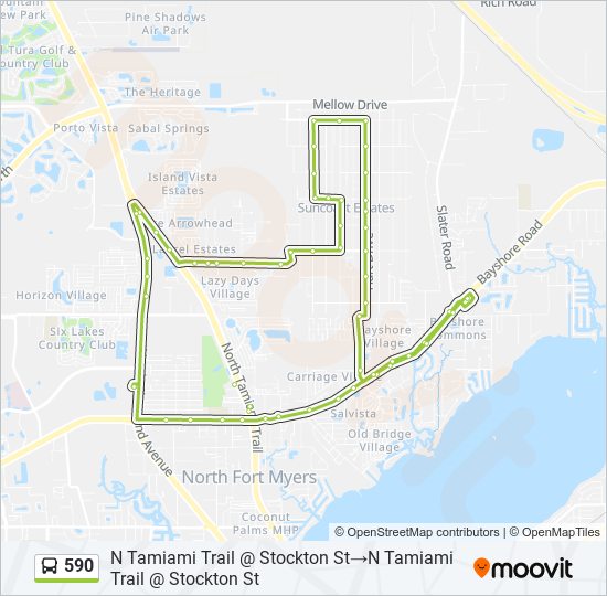 590 Route: Schedules, Stops & Maps - N Tamiami Trail @ Stockton St‎→N ...