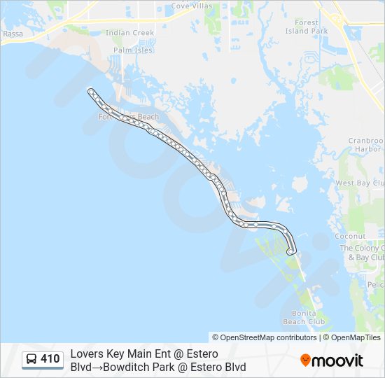 Ruta 410: horarios, paradas y mapas - Lovers Key Main Ent @ Estero Blvd ...