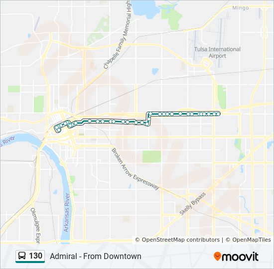 130 Route: Schedules, Stops & Maps - Admiral - From Downtown (Updated)