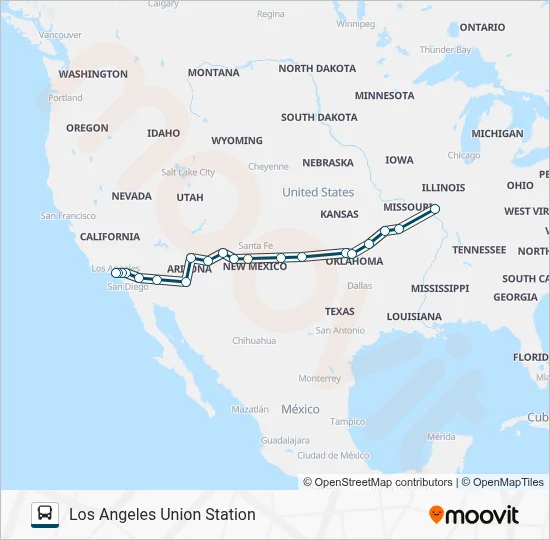 GREYHOUND US1210 Route: Schedules, Stops & Maps - Los Angeles Union ...