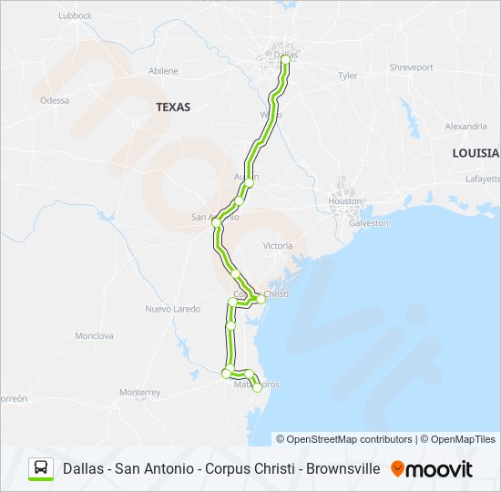 Ruta flixbus us1164: horarios, paradas y mapas - Brownsville Bus ...