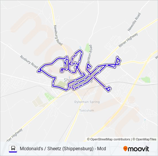 Ruta rrt blue: horarios, paradas y mapas - Mcdonald's / Sheetz ...