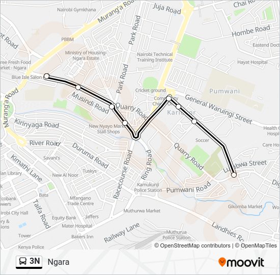 3n Route: Schedules, Stops & Maps - Ngara (Updated)
