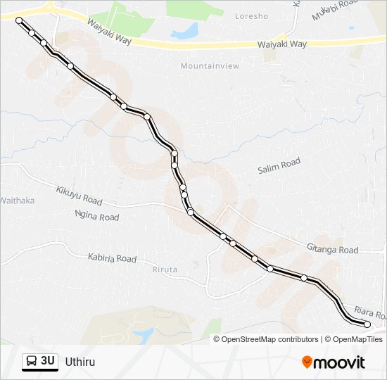 3u Route: Schedules, Stops & Maps - Uthiru (Updated)