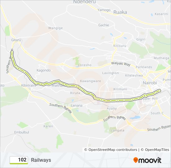 102 Route: Schedules, Stops & Maps - Railways (Updated)