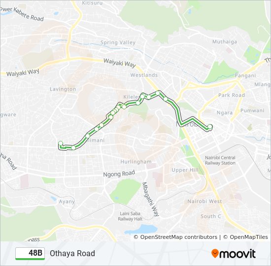 48b Route: Schedules, Stops & Maps - Othaya Road (Updated)