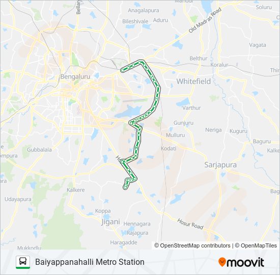 mf500eb Route: Schedules, Stops & Maps - Baiyappanahalli Metro Station ...
