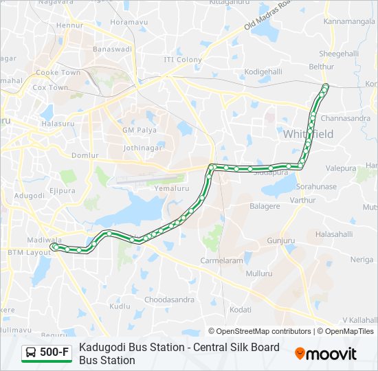 500f Route: Schedules, Stops & Maps - Central Silk Board Bus Station ...