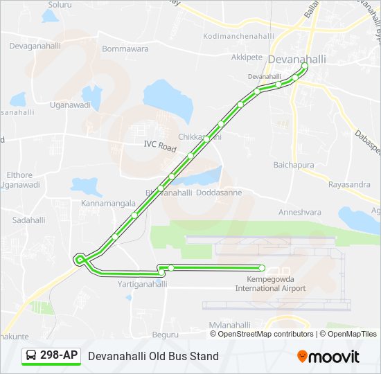 298ap Route: Schedules, Stops & Maps - Devanahalli Old Bus Stand (Updated)