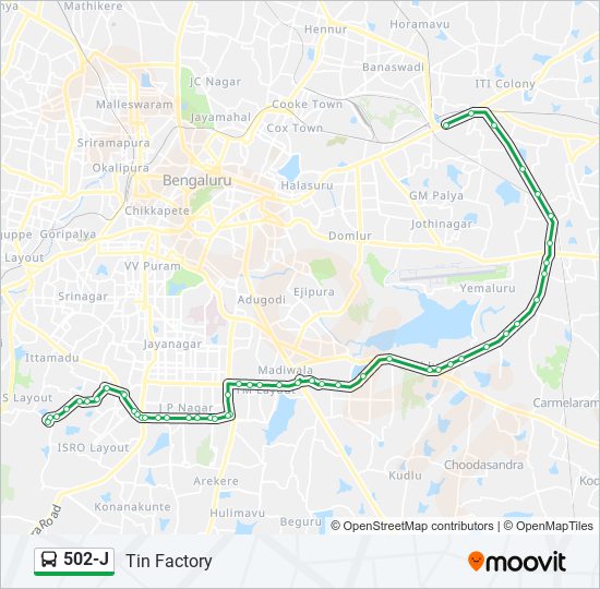 502j Route: Schedules, Stops & Maps - Tin Factory (Updated)