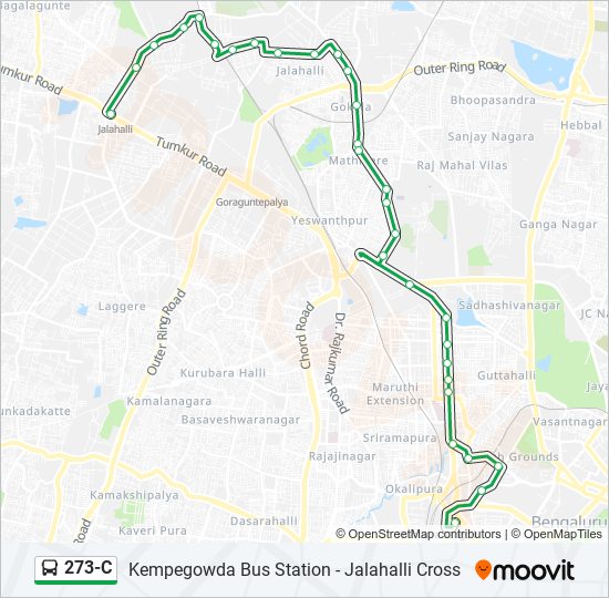 273c Route: Schedules, Stops & Maps - Jalahalli Cross (Updated)