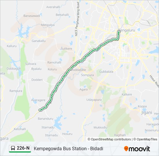 226n Route: Schedules, Stops & Maps - Bidadi (Updated)