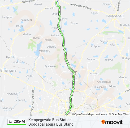 285m Route: Schedules, Stops & Maps - Doddaballapura Bus Stand (Updated)