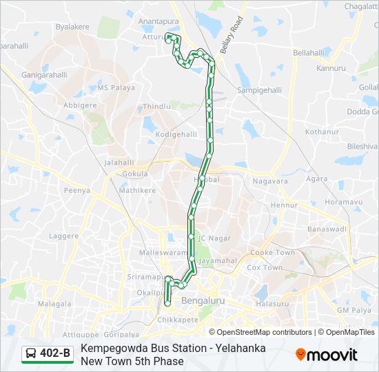 402b Route: Schedules, Stops & Maps - Kempegowda Bus Station (Updated)