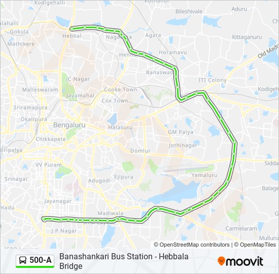 500a Route: Schedules, Stops & Maps - Banashankari Bus Station (Updated)